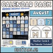 Ocean Classroom Calendar Set | Confetti & Creativity