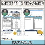 Ocean Meet the Teacher Template | Confetti & Creativity