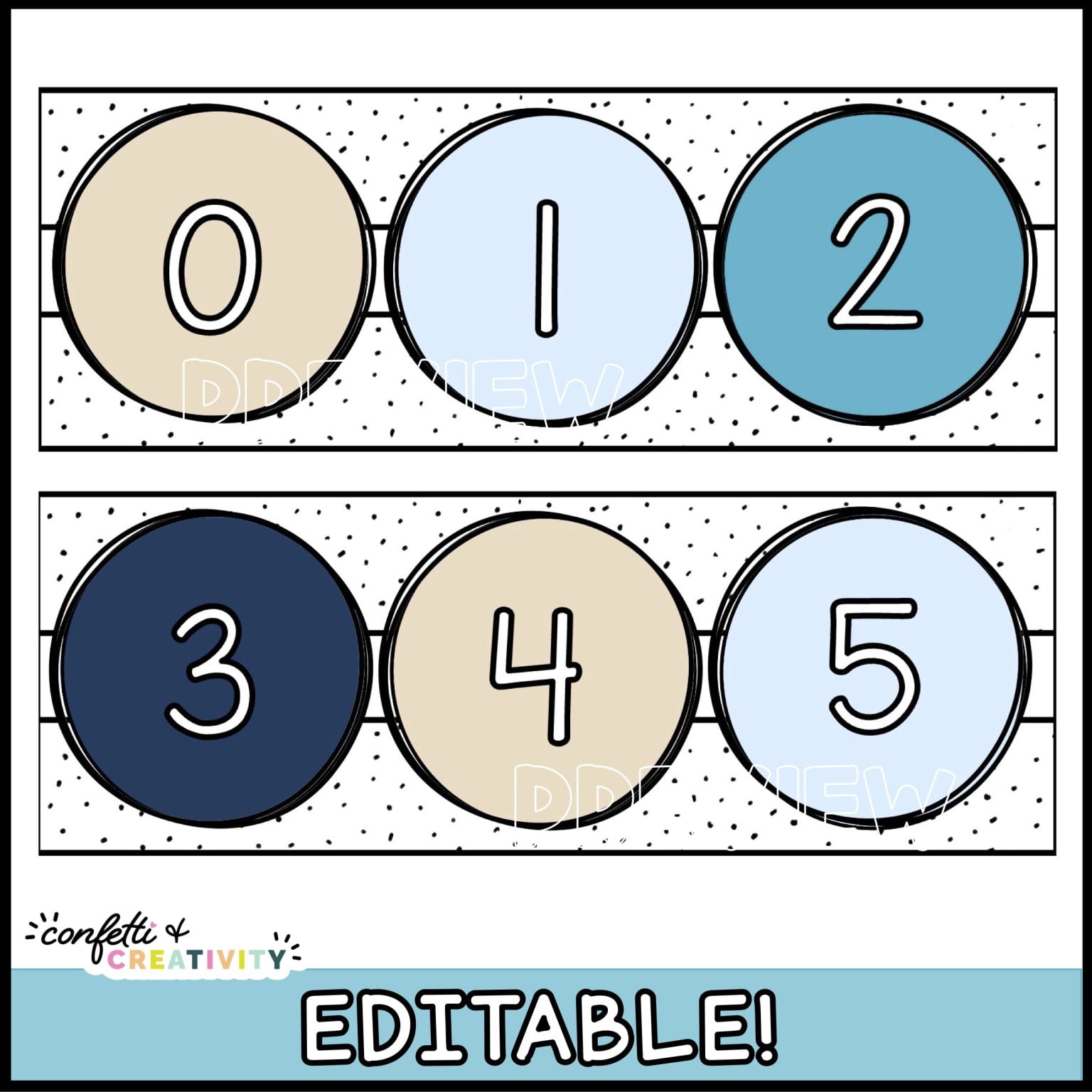 Ocean Number Line | Confetti & Creativity