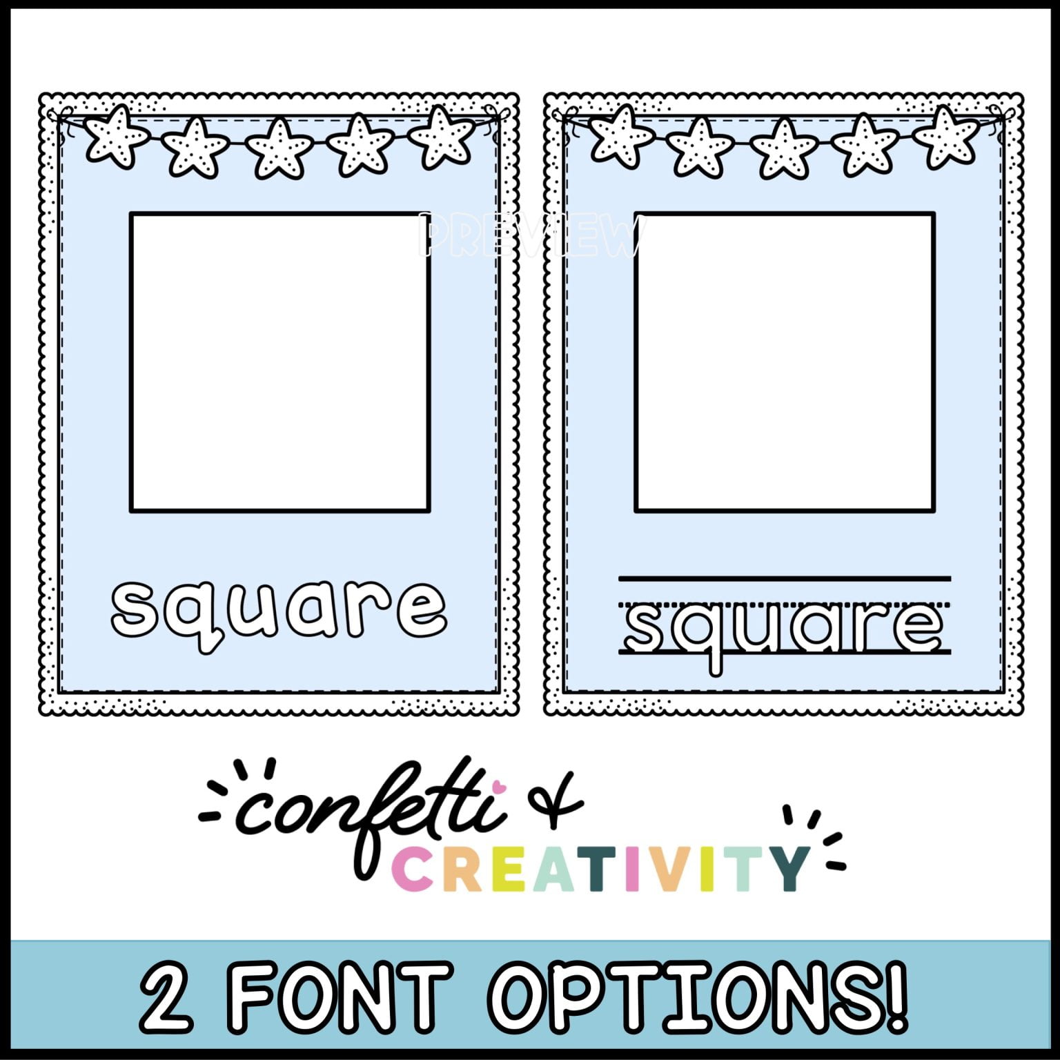 Ocean Shape Posters | Confetti & Creativity