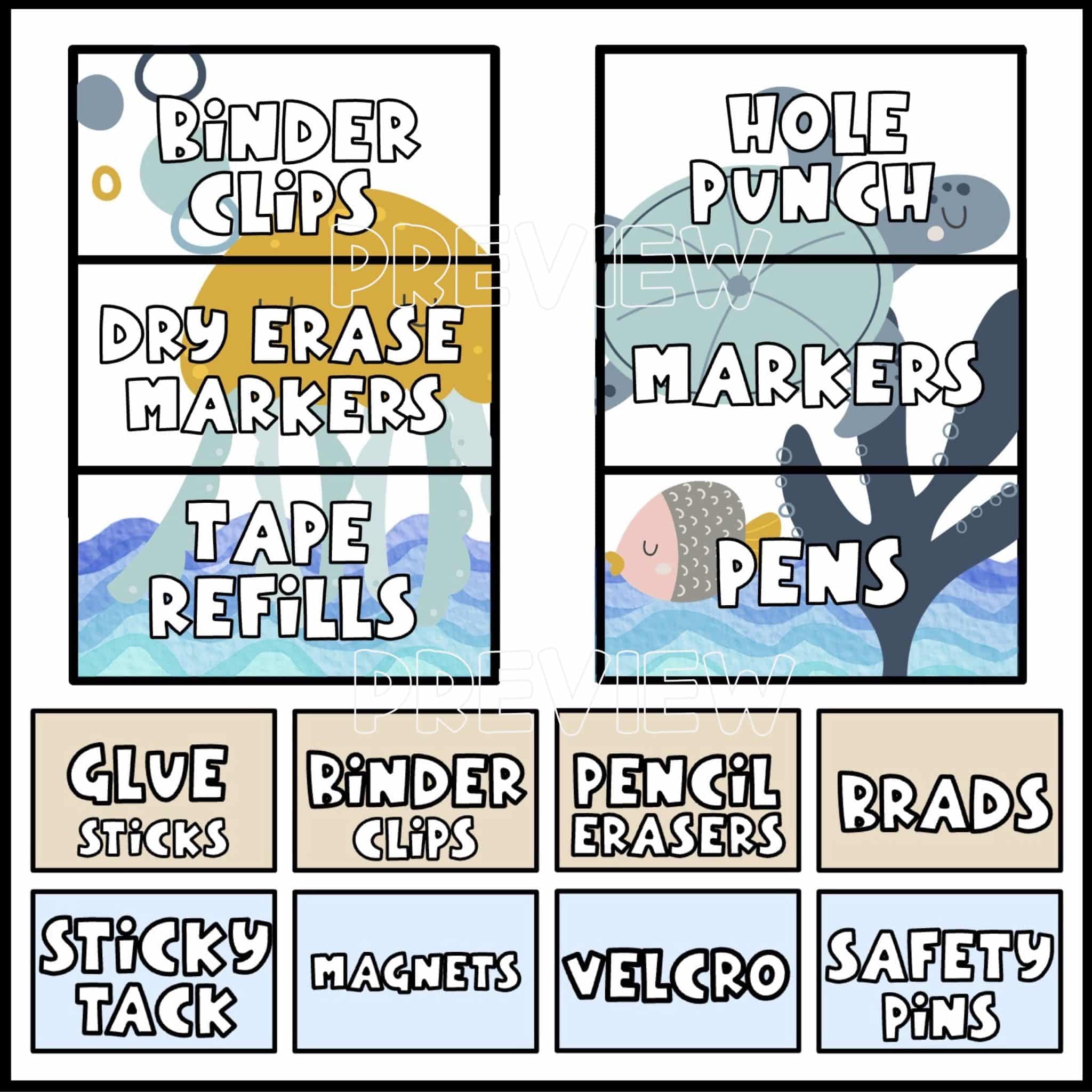 Ocean Teacher Toolbox Labels | Confetti & Creativity
