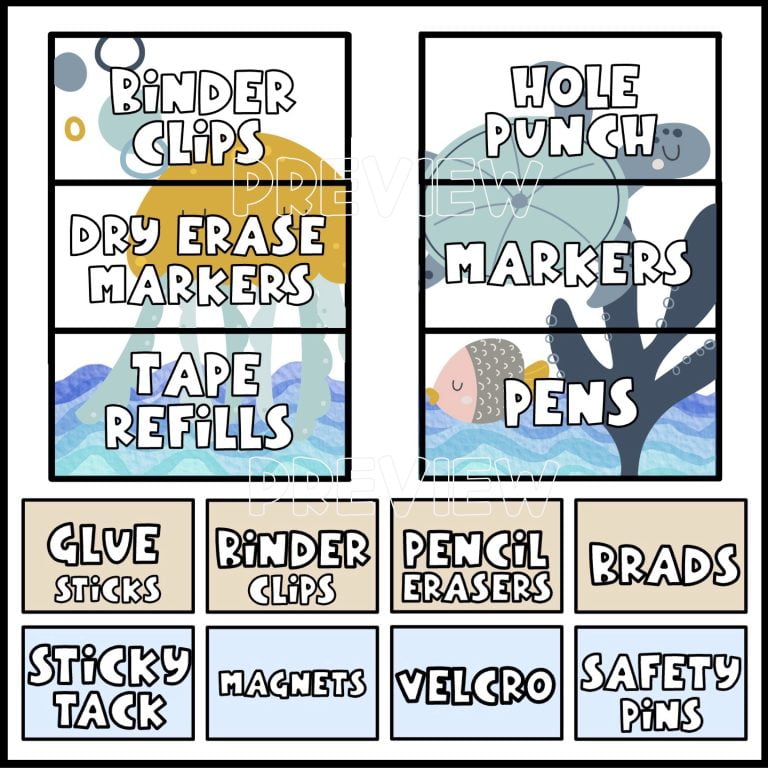 Ocean Teacher Toolbox Labels | Confetti & Creativity