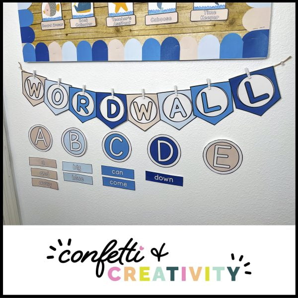 Ocean Word Wall | Confetti & Creativity