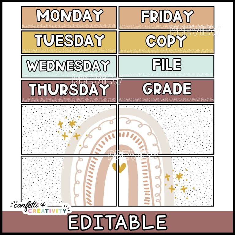 Modern Neutral 12 Drawer Rolling Cart Labels | Confetti & Creativity