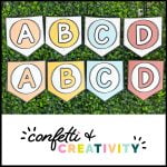 Modern Neutral Alphabet Banner | Confetti & Creativity