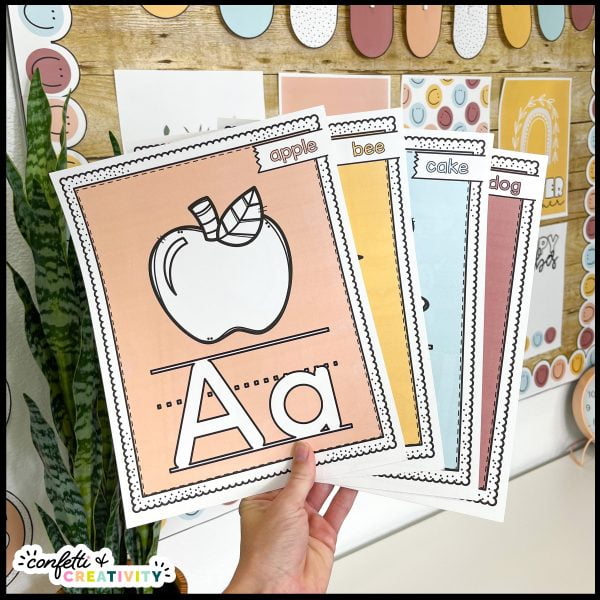 Modern Neutral Alphabet with Pictures | Confetti & Creativity
