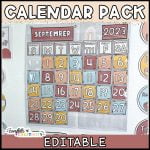 Modern Neutral Classroom Calendar | Confetti & Creativity