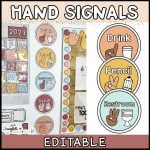 Modern Neutral Classroom Hand Signals | Confetti & Creativity