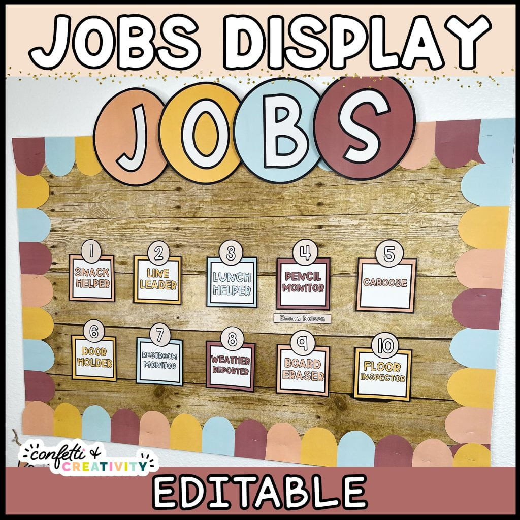 Modern Neutral Classroom Jobs | Confetti & Creativity