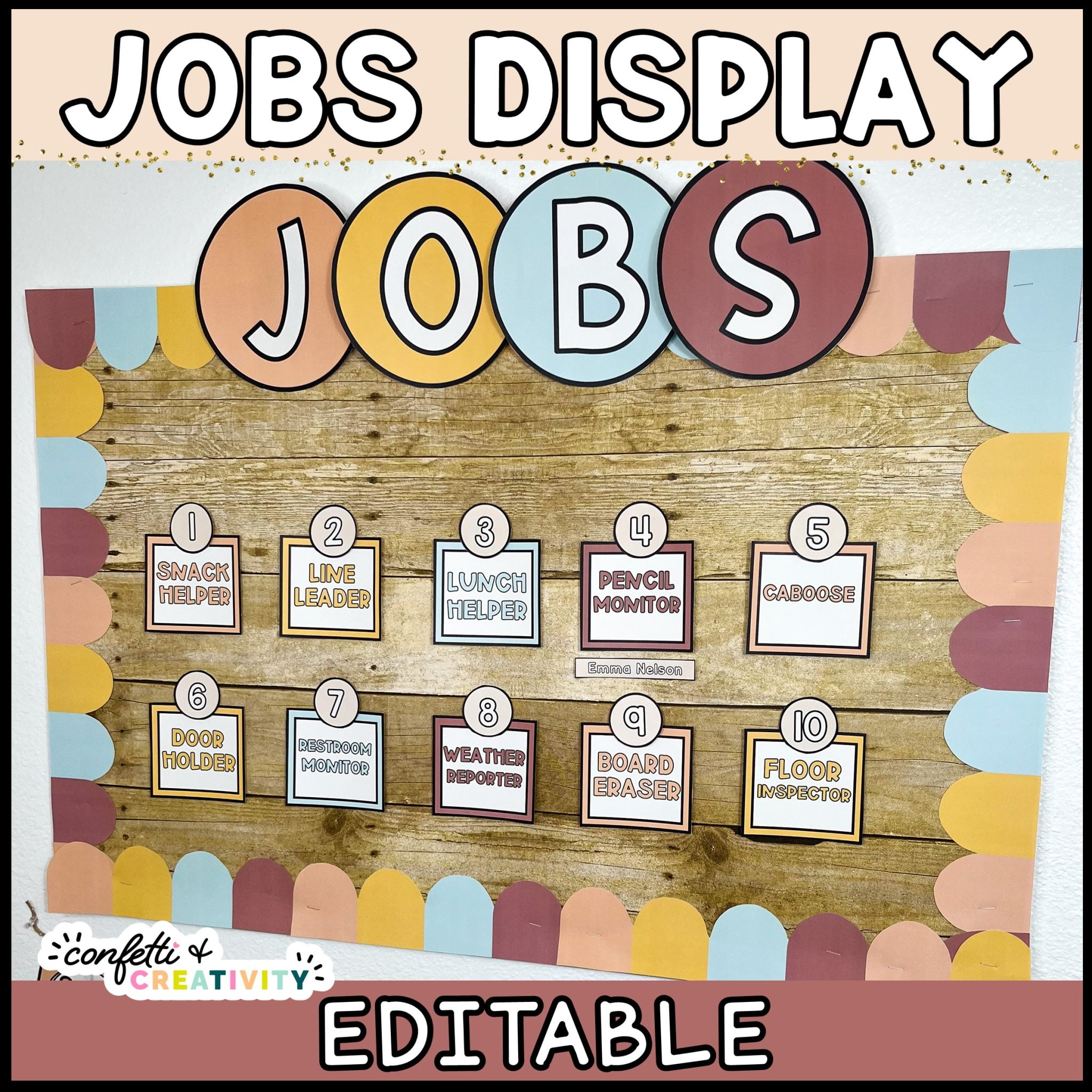 Modern Neutral Classroom Jobs | Confetti & Creativity
