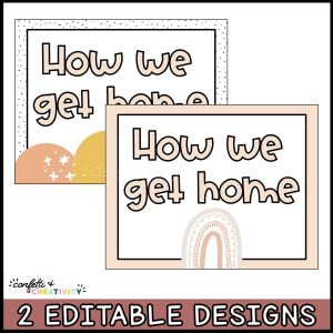 Modern Neutral How We Get Home Signs | Confetti & Creativity