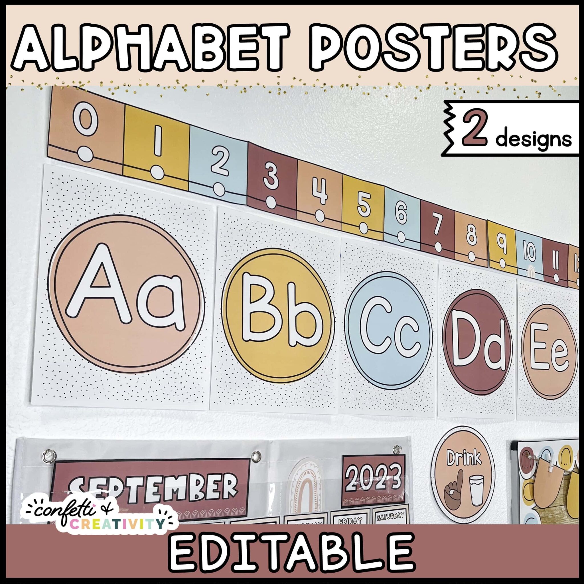 Modern Neutral Shape Posters | Confetti & Creativity