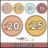 Modern Neutral Clock Labels | Confetti & Creativity