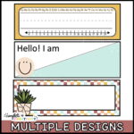 Modern Neutral Desk Nametags | Confetti & Creativity