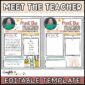 Modern Neutral Meet the Teacher Template | Confetti & Creativity