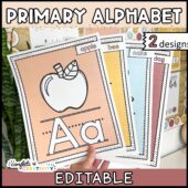 Modern Neutral Alphabet with Pictures | Confetti & Creativity
