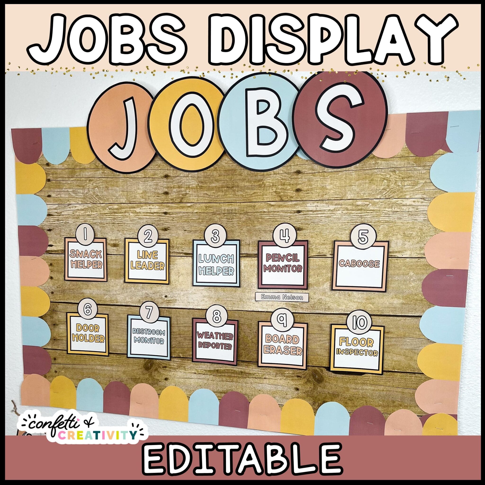 Modern Neutral Classroom Jobs | Confetti & Creativity