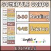 Modern Neutral Classroom Schedule Cards | Confetti & Creativity