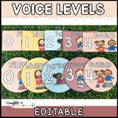 Modern Neutral Voice Level Cards | Confetti & Creativity