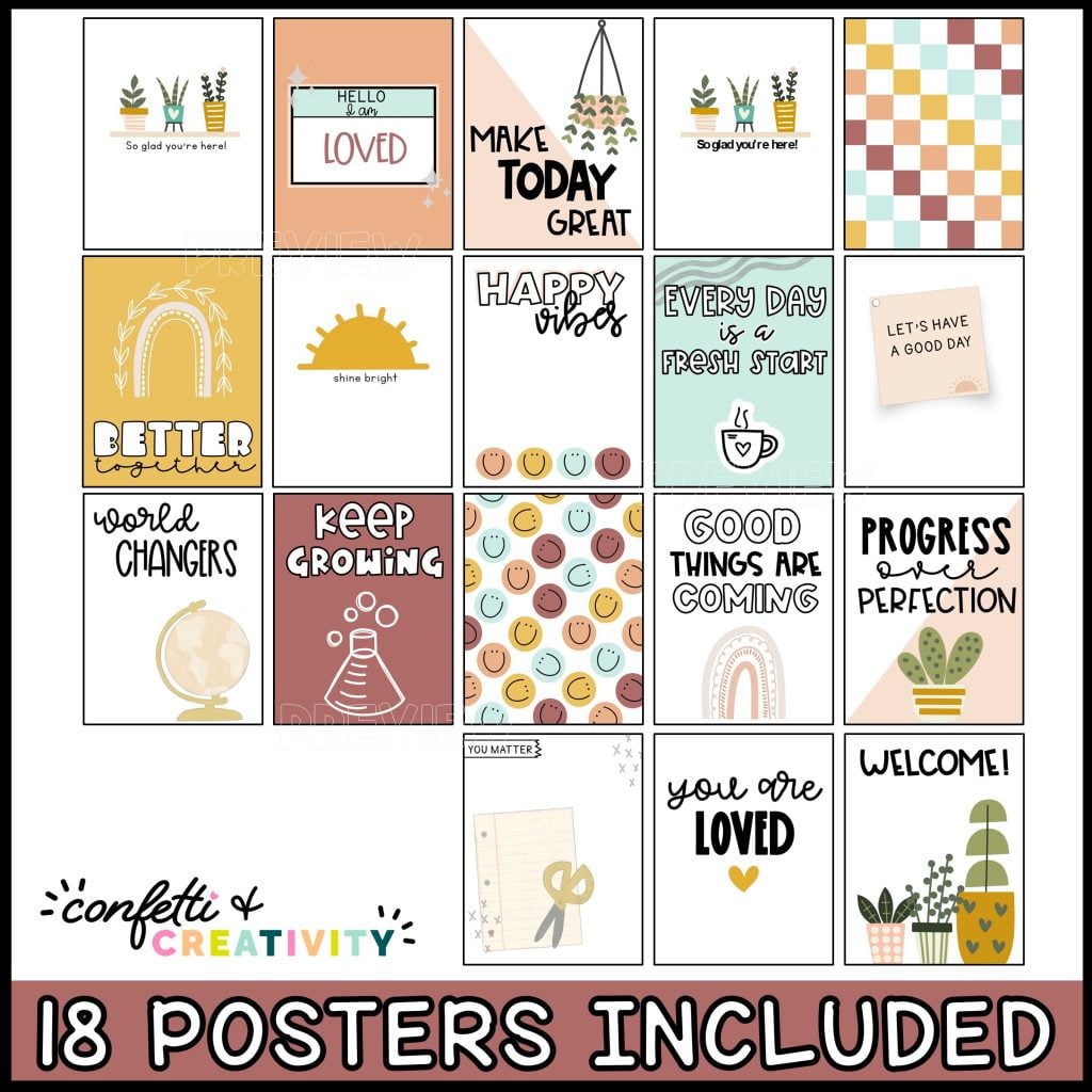 Modern Neutral Quote Posters | Confetti & Creativity