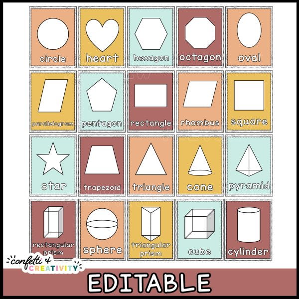 Modern Neutral Shape Posters | Confetti & Creativity