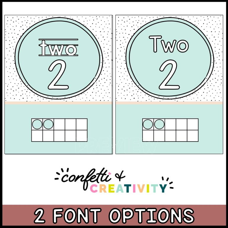Modern Neutral Ten Frames | Confetti & Creativity