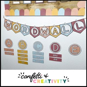 Modern Neutral Word Wall | Confetti & Creativity