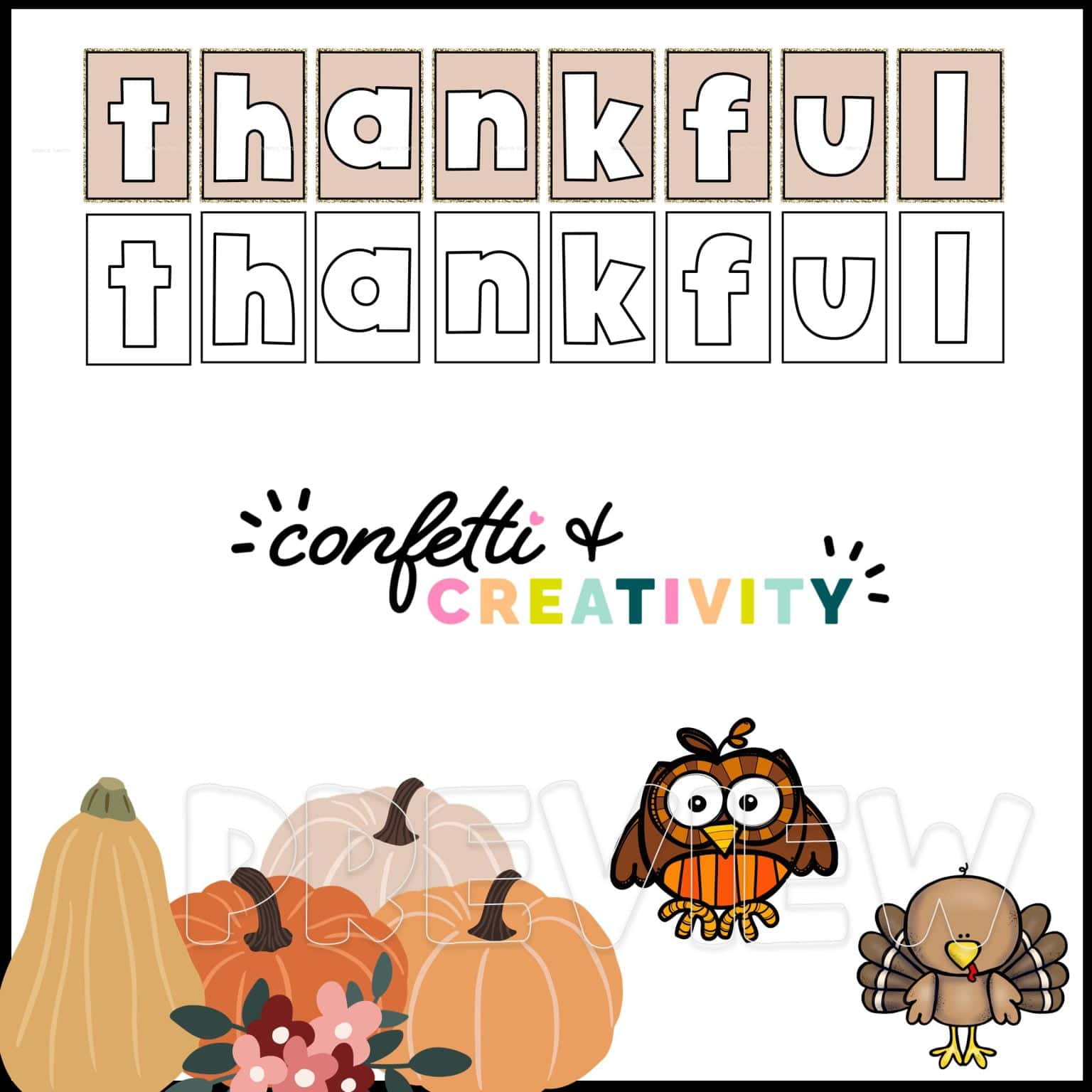 Thanksgiving Bulletin Board - "Look Whooo's Thankful" | Confetti ...