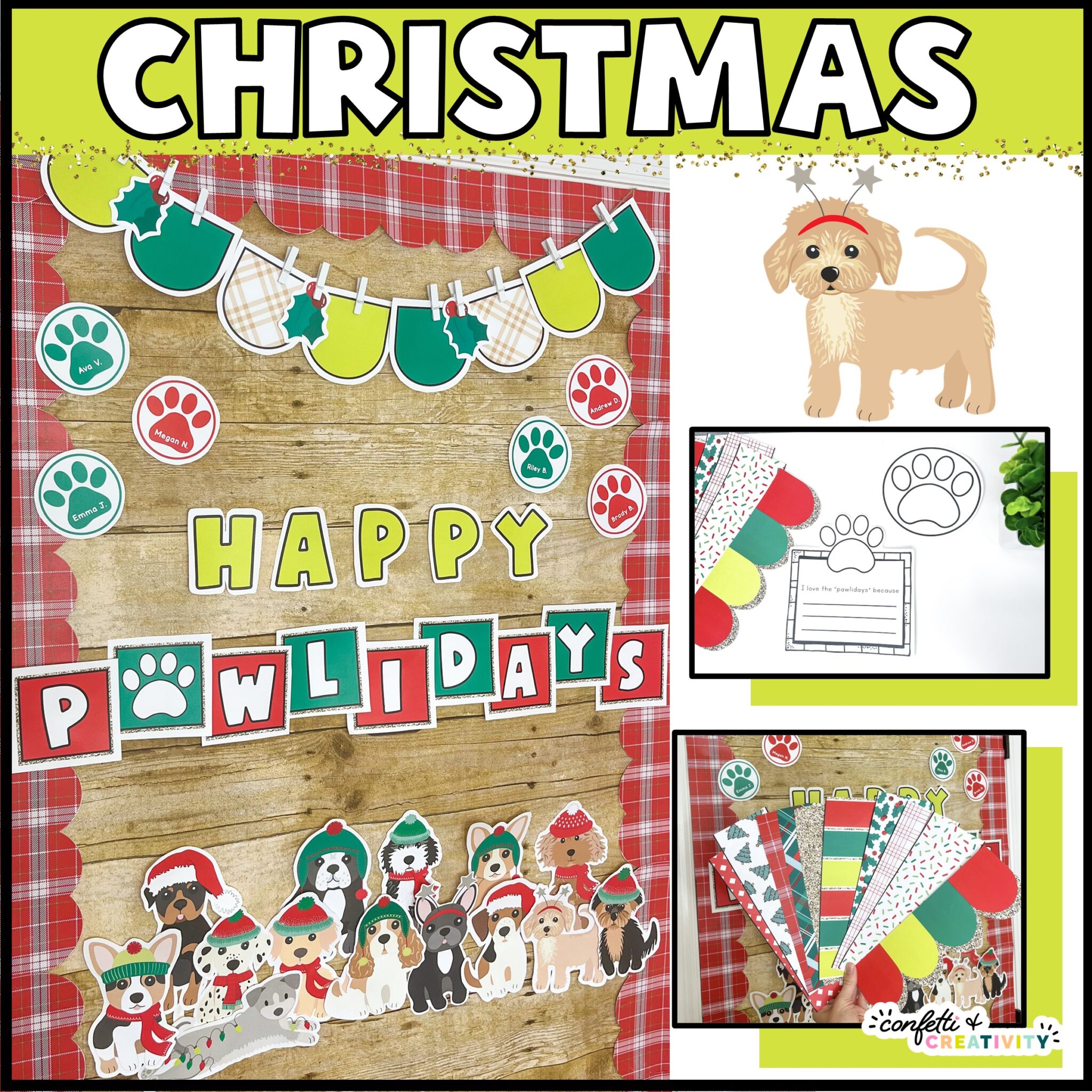 Christmas Classroom Door Decor | Confetti & Creativity