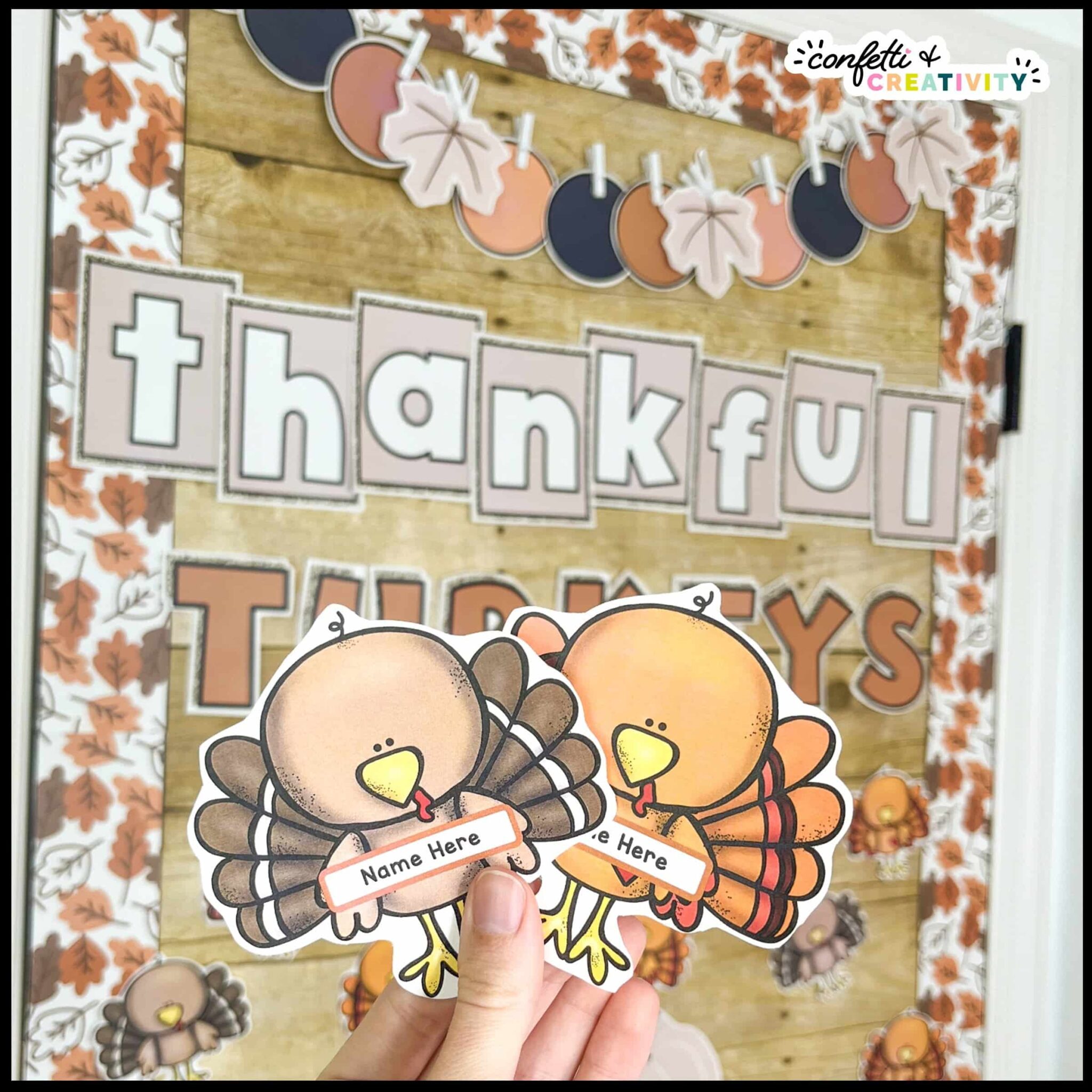 Thanksgiving Classroom Door Decor | Confetti & Creativity