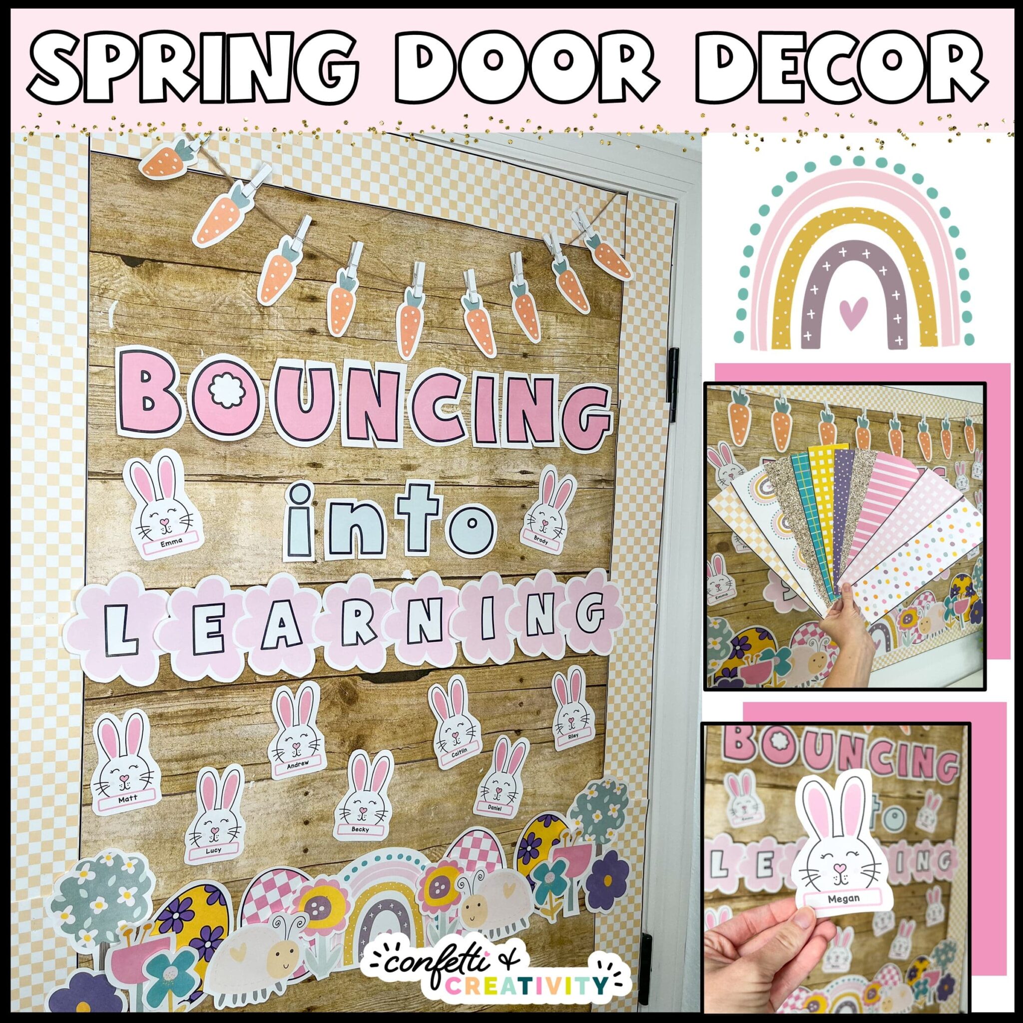 Spring Classroom Door Decor | Confetti & Creativity