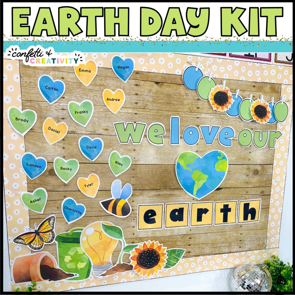 Earth Day Bulletin Board FREEBIE | Confetti & Creativity