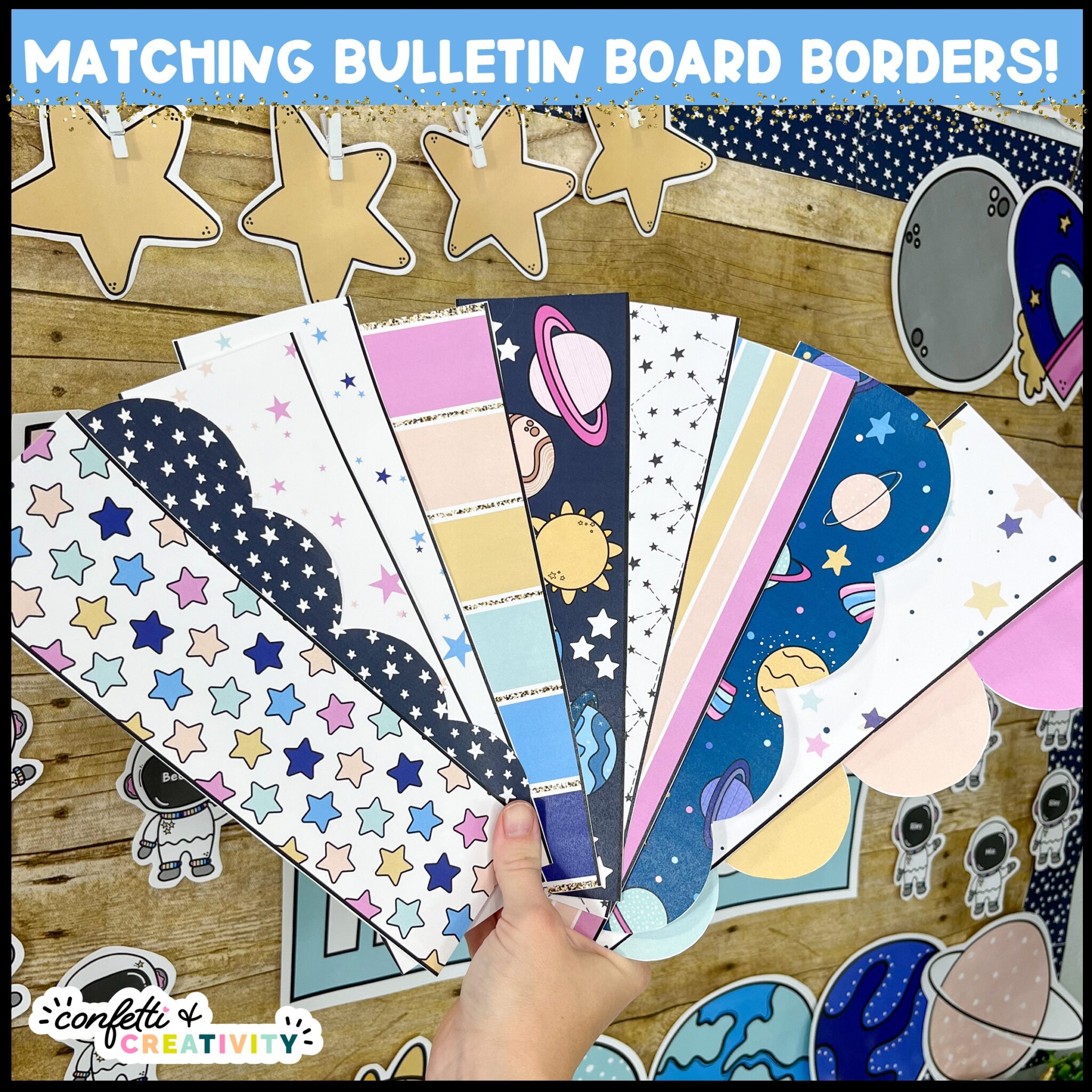 Space Bulletin Board | Back to School | Confetti & Creativity