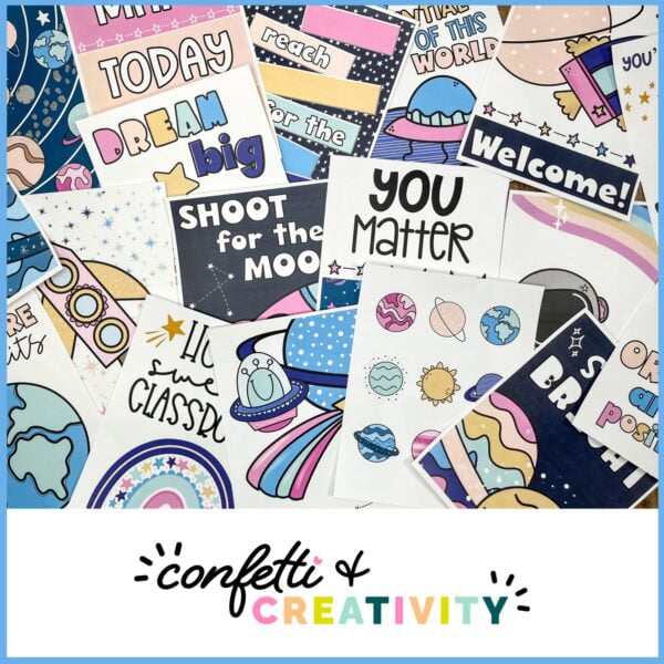 Space Quote Posters | Confetti & Creativity