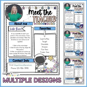 Space Meet the Teacher Template | Confetti & Creativity