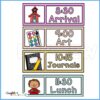 Space Primary Schedule Cards | Confetti & Creativity