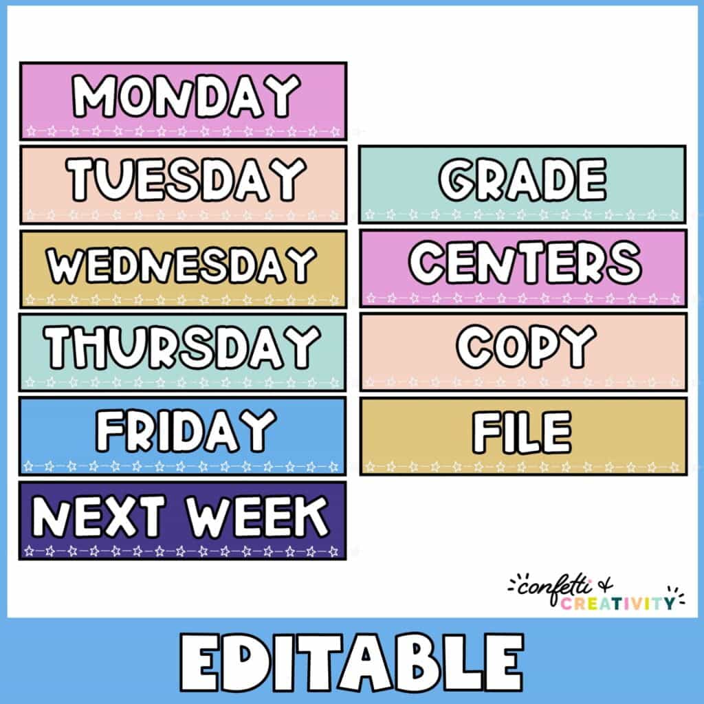 Space 10 Drawer Cart Labels | Confetti & Creativity