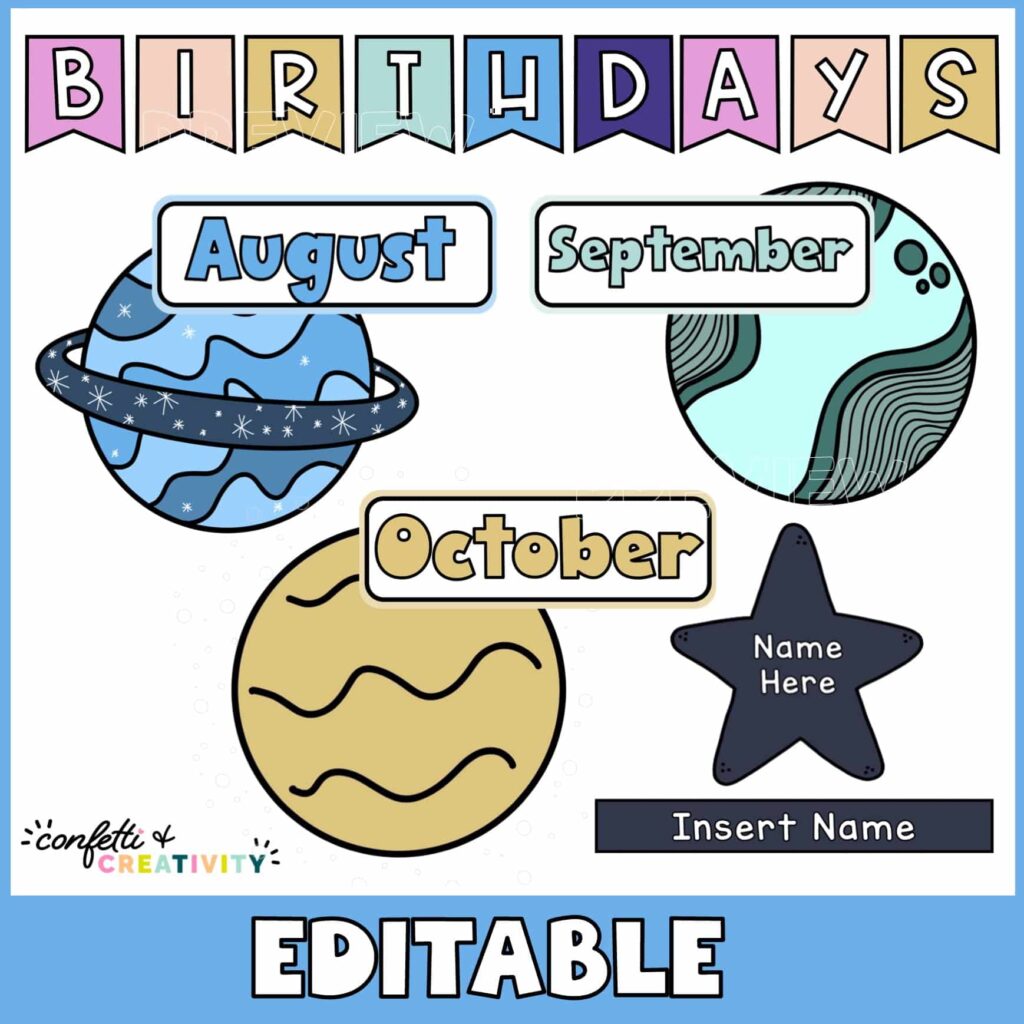 Space Birthday Display | Confetti & Creativity