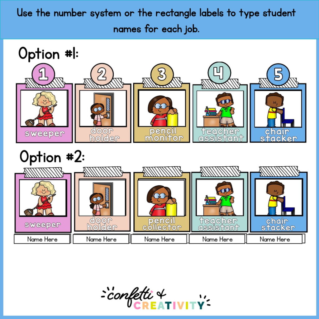 Space Primary Job Cards | Confetti & Creativity