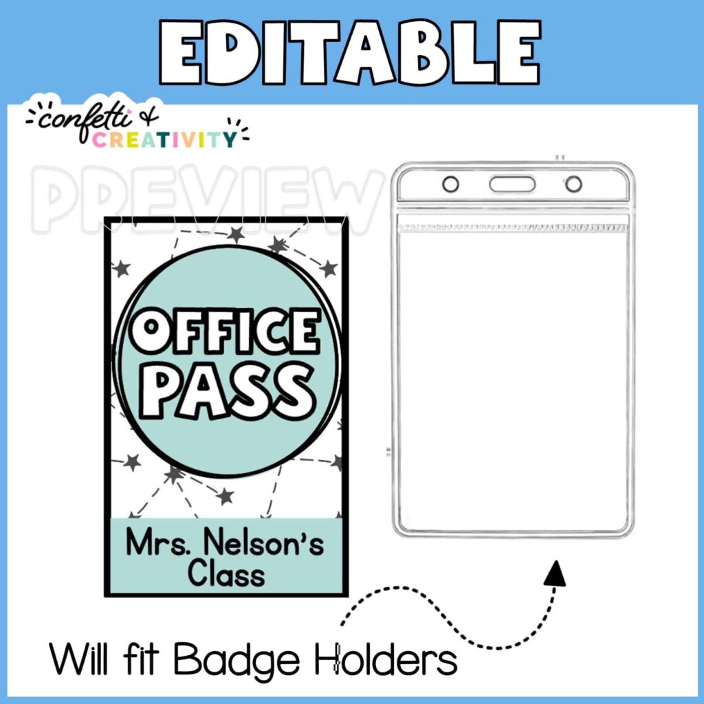 Space Hall Passes | Confetti & Creativity