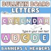 Space Bulletin Board Letters | Editable Headers | Confetti & Creativity