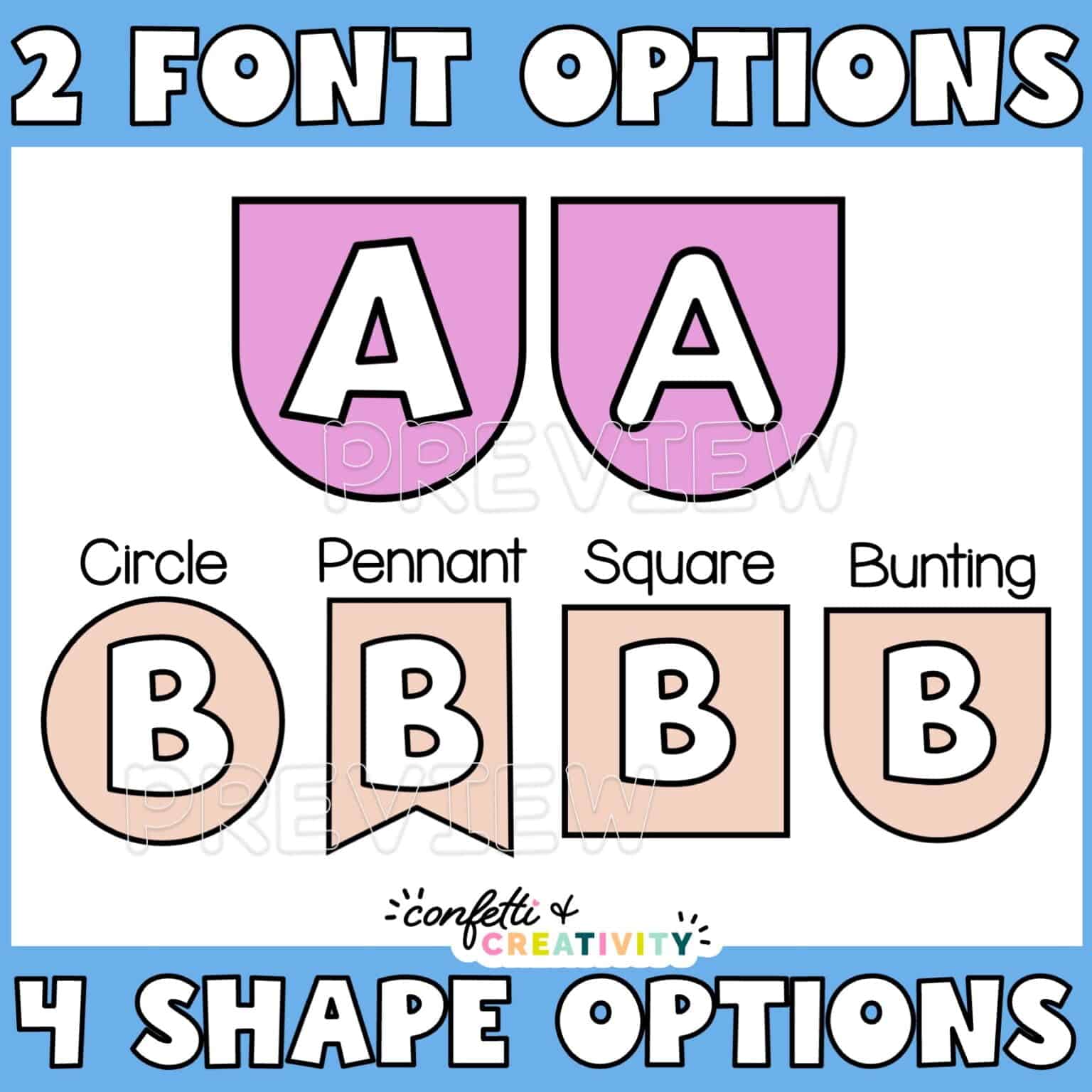 Space Bulletin Board Letters | Editable Headers | Confetti & Creativity