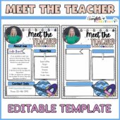 Space Meet the Teacher Template | Confetti & Creativity