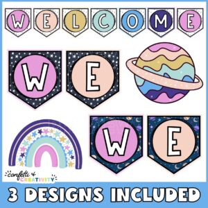 Space Welcome Banner | Confetti & Creativity