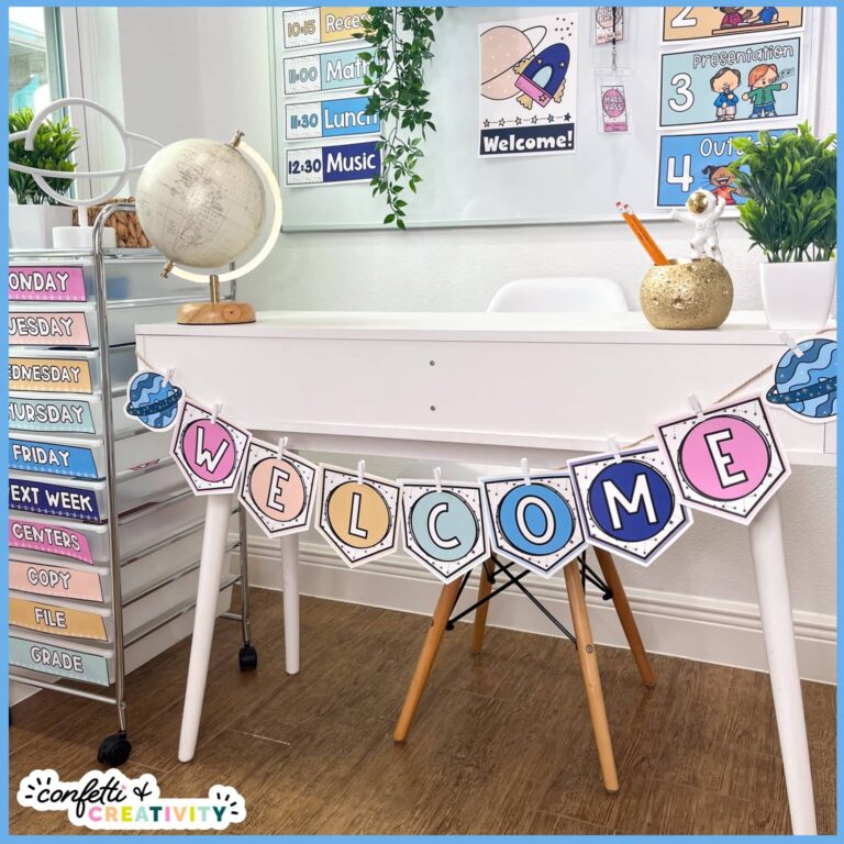 Space Welcome Banner | Confetti & Creativity