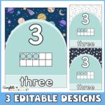 Space Ten Frame Numbers | Confetti & Creativity
