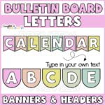 Farmhouse Floral Bulletin Board Letters | Editable Headers | Confetti ...
