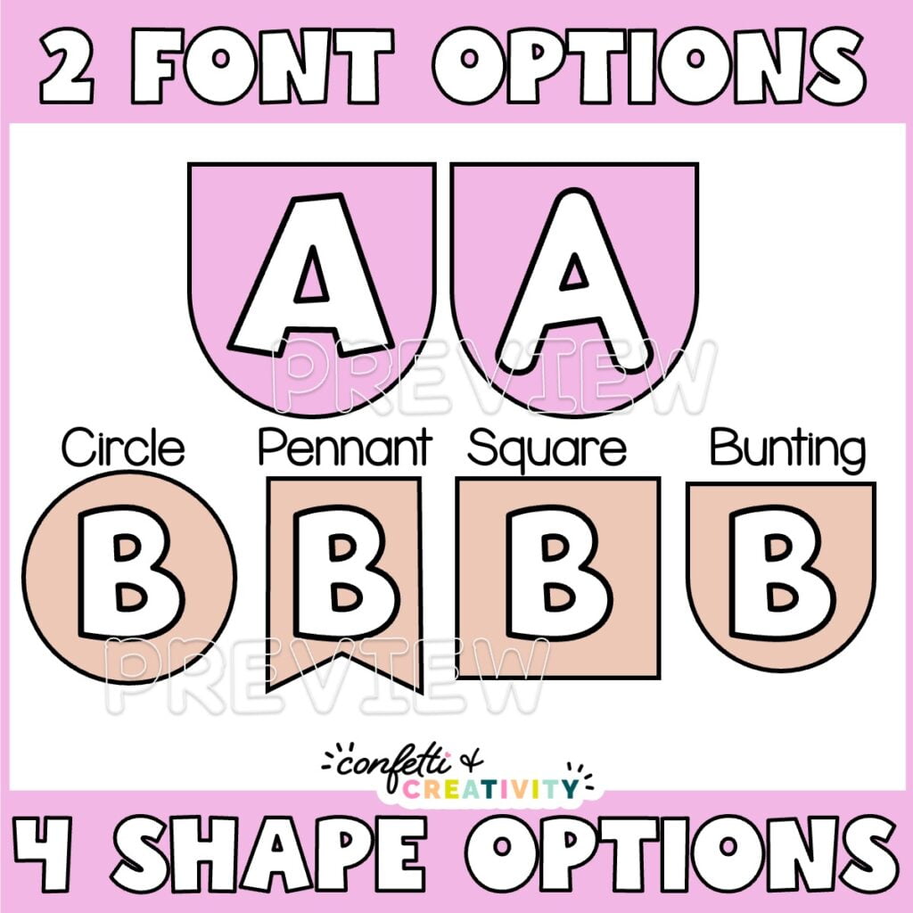 Farmhouse Floral Bulletin Board Letters | Editable Headers | Confetti ...