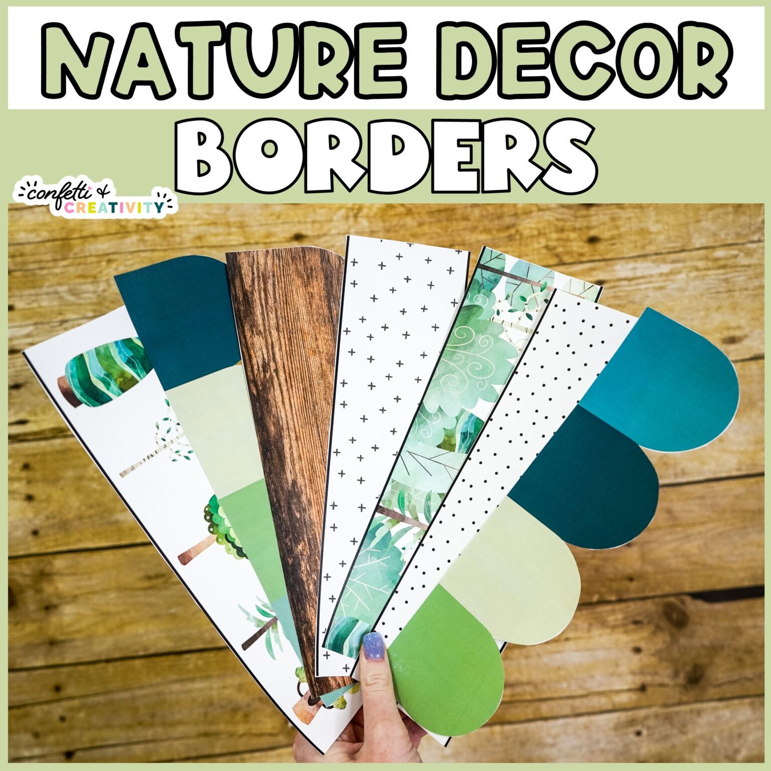 Nature Bulletin Board Letters | Editable Headers | Confetti & Creativity