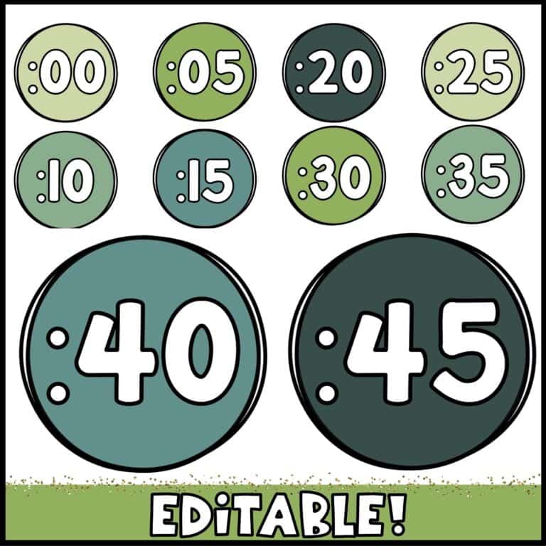 Nature Clock Labels | Confetti & Creativity